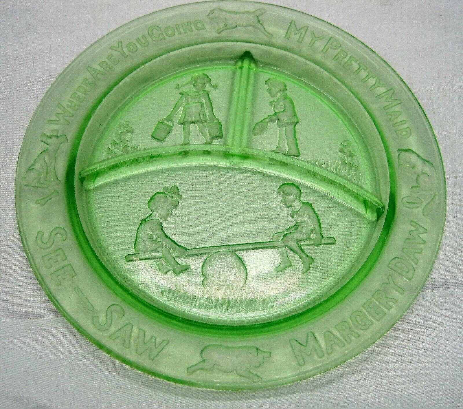 1930s Uranium Where Are You Going My Pretty Maid See Saw Margery Daw ...