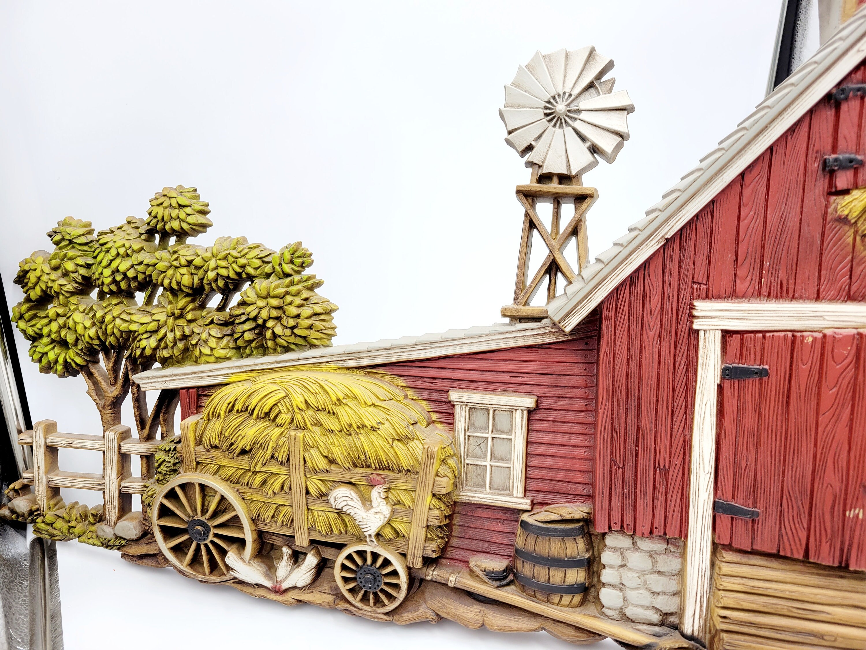 Vintage Burwood Products Co 3D Farm Barn Scene 1974 Wall - Etsy