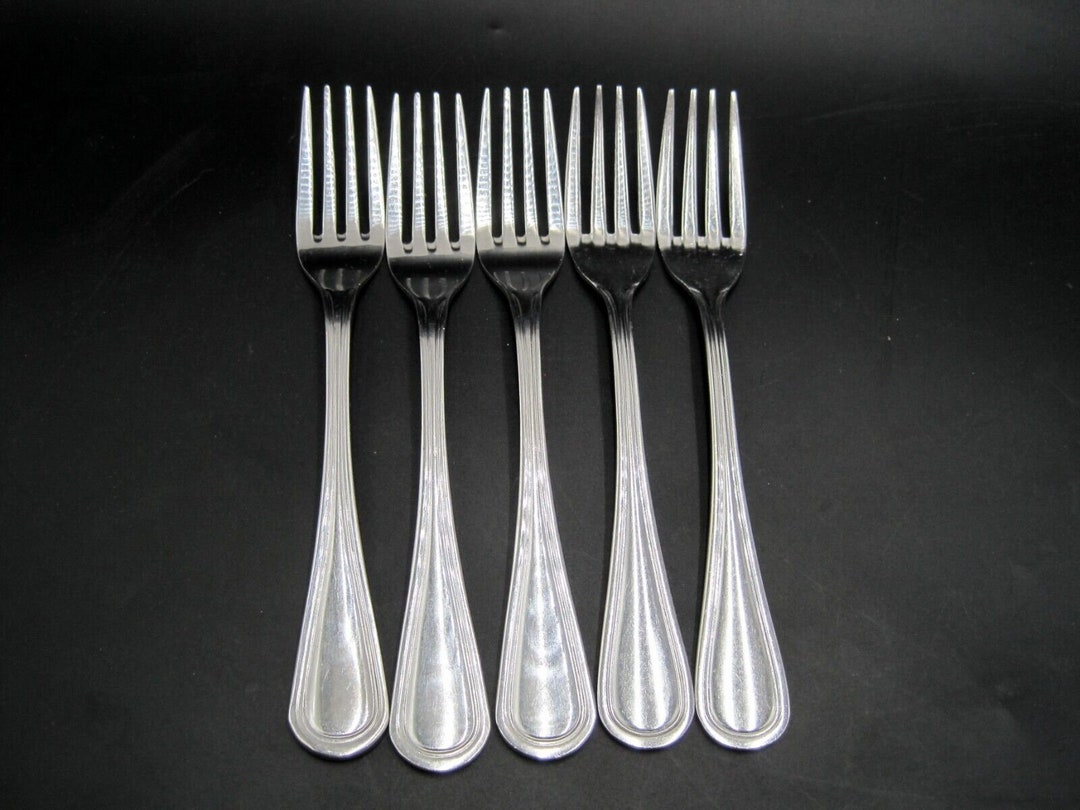 Set of 5 - Winco Princeton Stainless Dinner Fork 7 3/8" Long Flatware ...