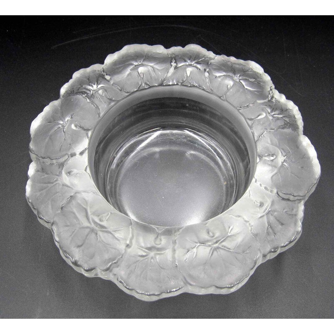 Barolac Josef Inwald Frosted Glass Geranium Pattern 1930s Champagne ...