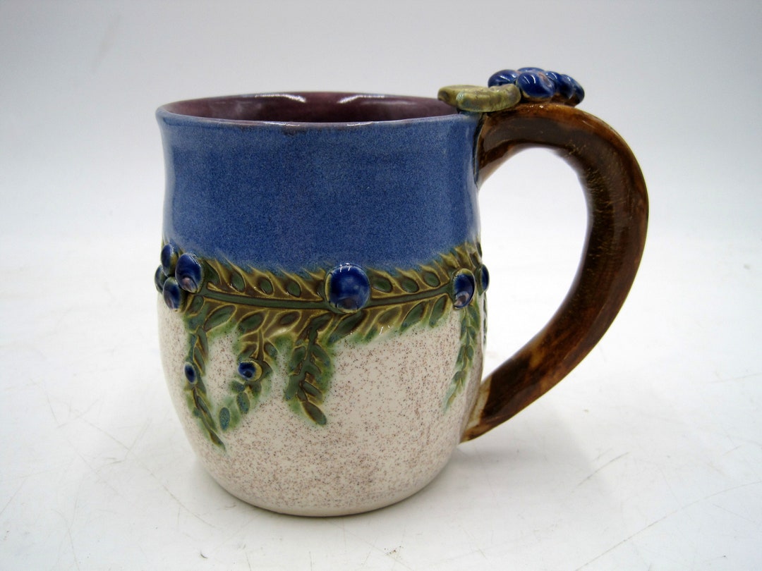 Vintage Studio Pottery Tea/coffee Ceramic Mug Oregon Blueberries PNW ...
