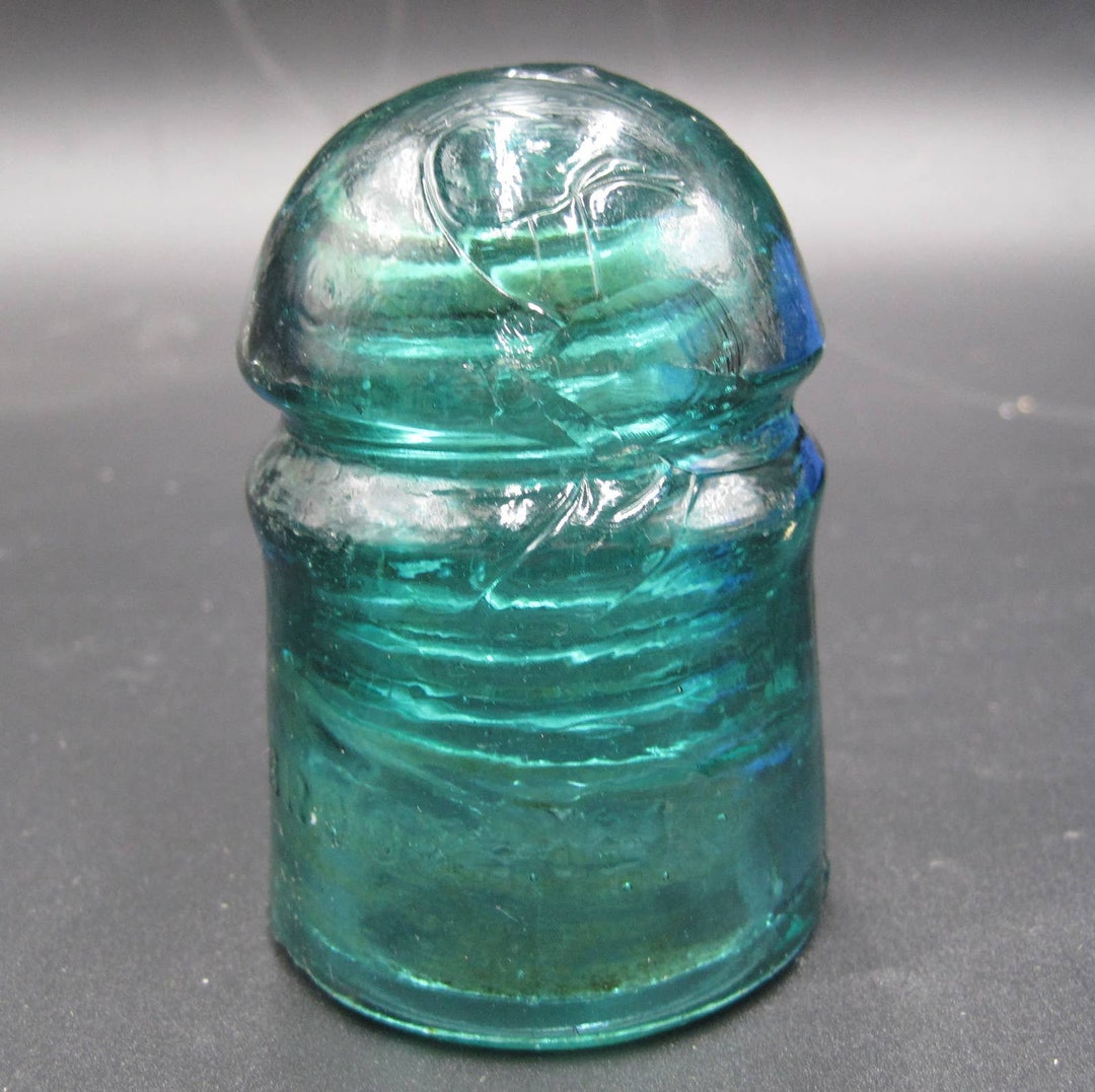 Vintage Brookfield Aqua Blue Glass Insulator - Etsy
