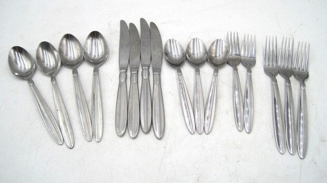 16 Pieces Cambridge Stainless Flatware CBS45 Pattern - Etsy