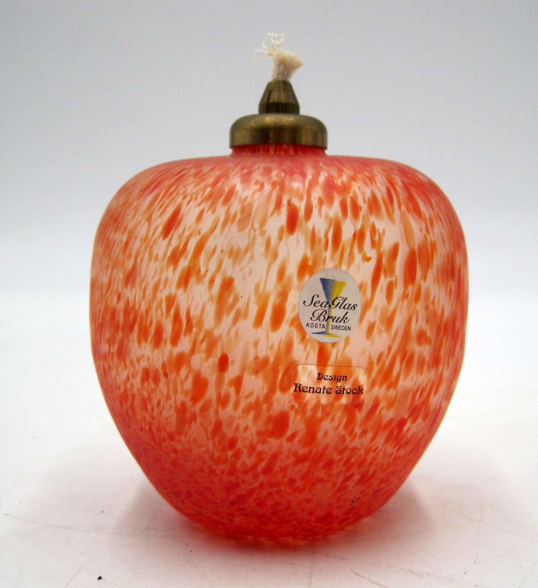 Sea Glasbruk Kosta Sweden Art Glass Oil Lamp Design Renate Stock Retro ...