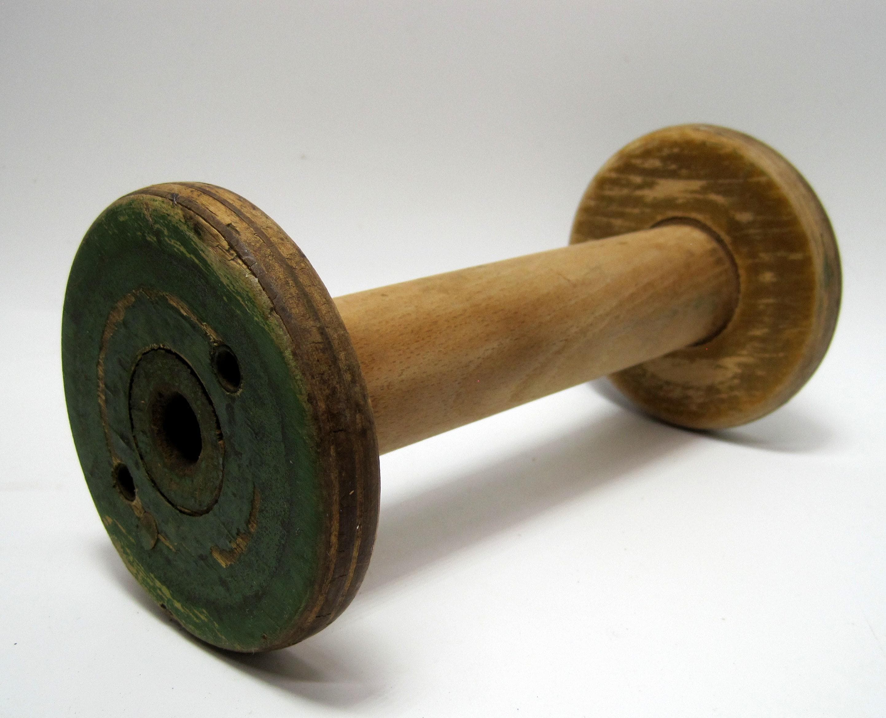 Vintage Wood Spool Textile Bobbin Industrial Decor Factory - Etsy