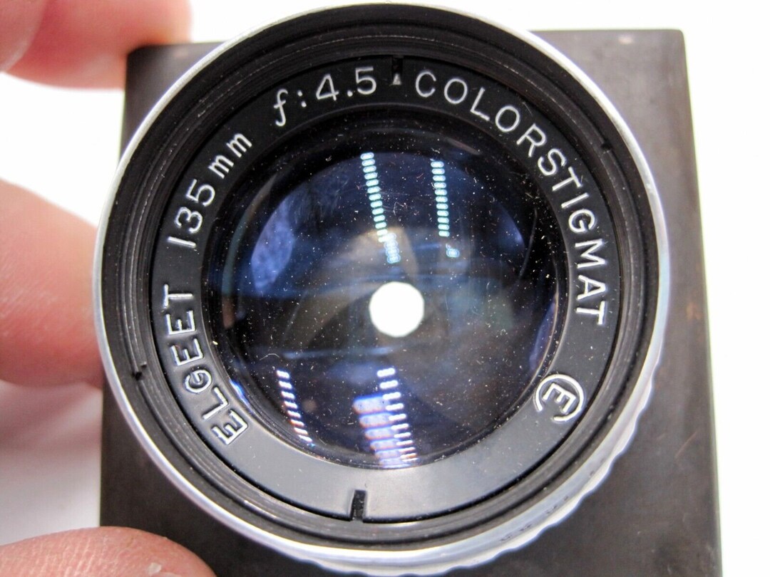 Elgeet 135mm F4.5 Colorstigmat Enlarger Enlarging Lens W/ 2.5"x 2.5 ...