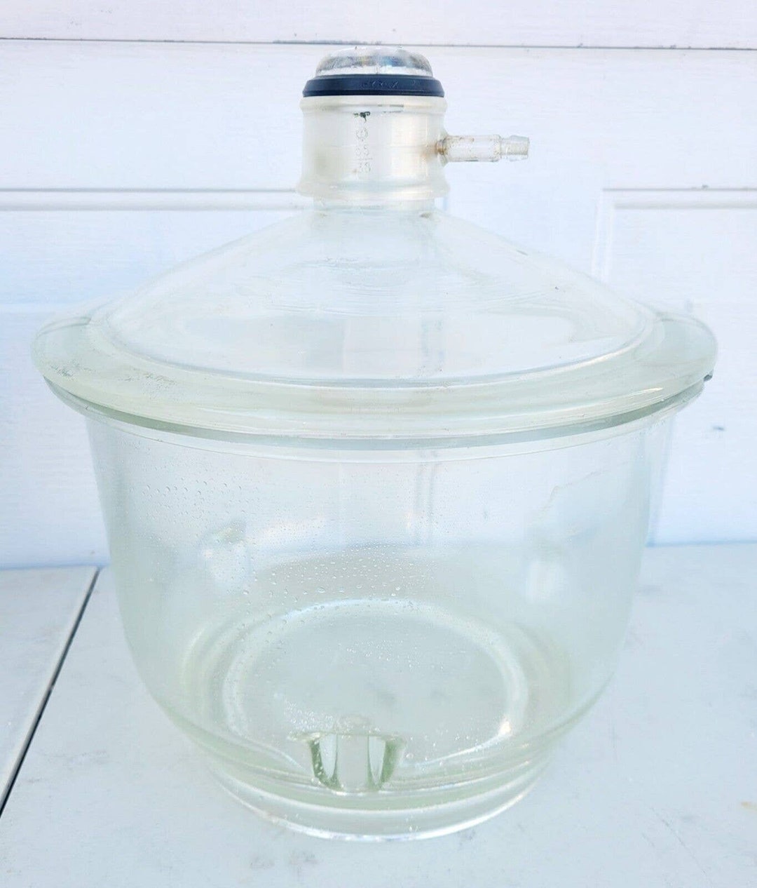 Corning PYREX 7.5L Glass Large Vacuum Desiccator W/coors Porcelain ...