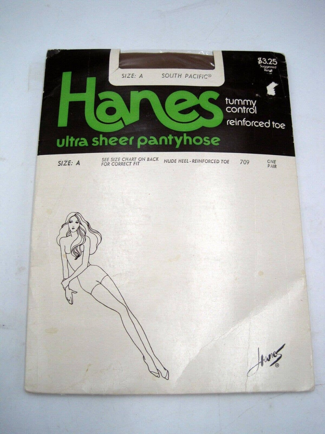 Vintage Pantyhose 1979 Hanes Ultra Sheer Sandal Tummy Control Sz A ...