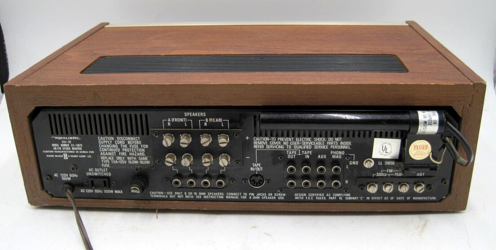 Vtg Realistic Radio Shack STA-52 Model 31-2072 AM/FM Stereo Receiver ...