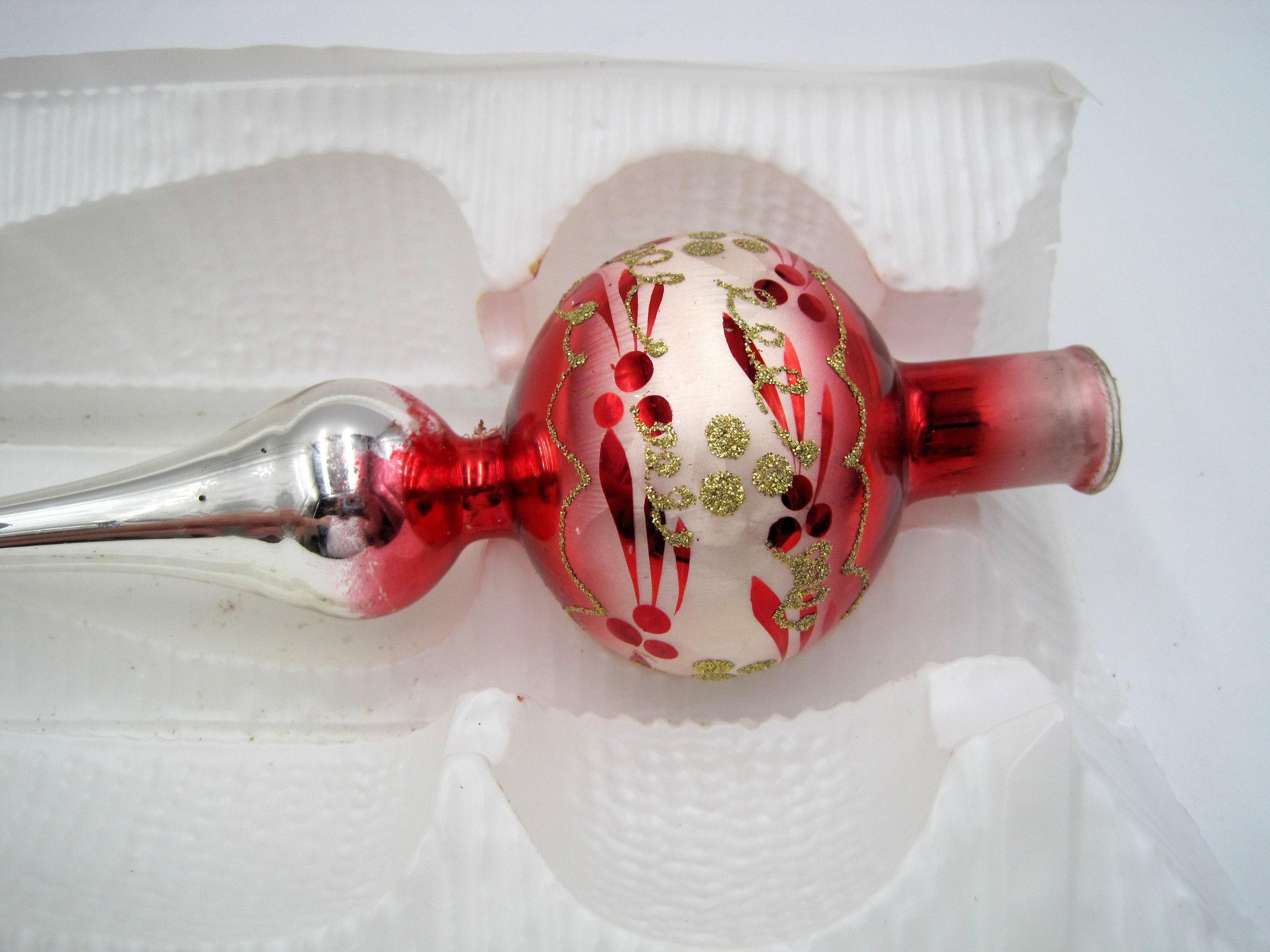 Vintage Glass Tree Topper Christmas Ornament 12 3/4 Gold - Etsy