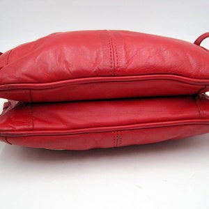 M Giovanni Roma Italy Red Leather Gorgeous Well Made Shoulder Bag ...