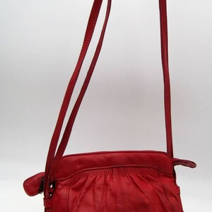 M Giovanni Roma Italy Red Leather Gorgeous Well Made Shoulder Bag ...