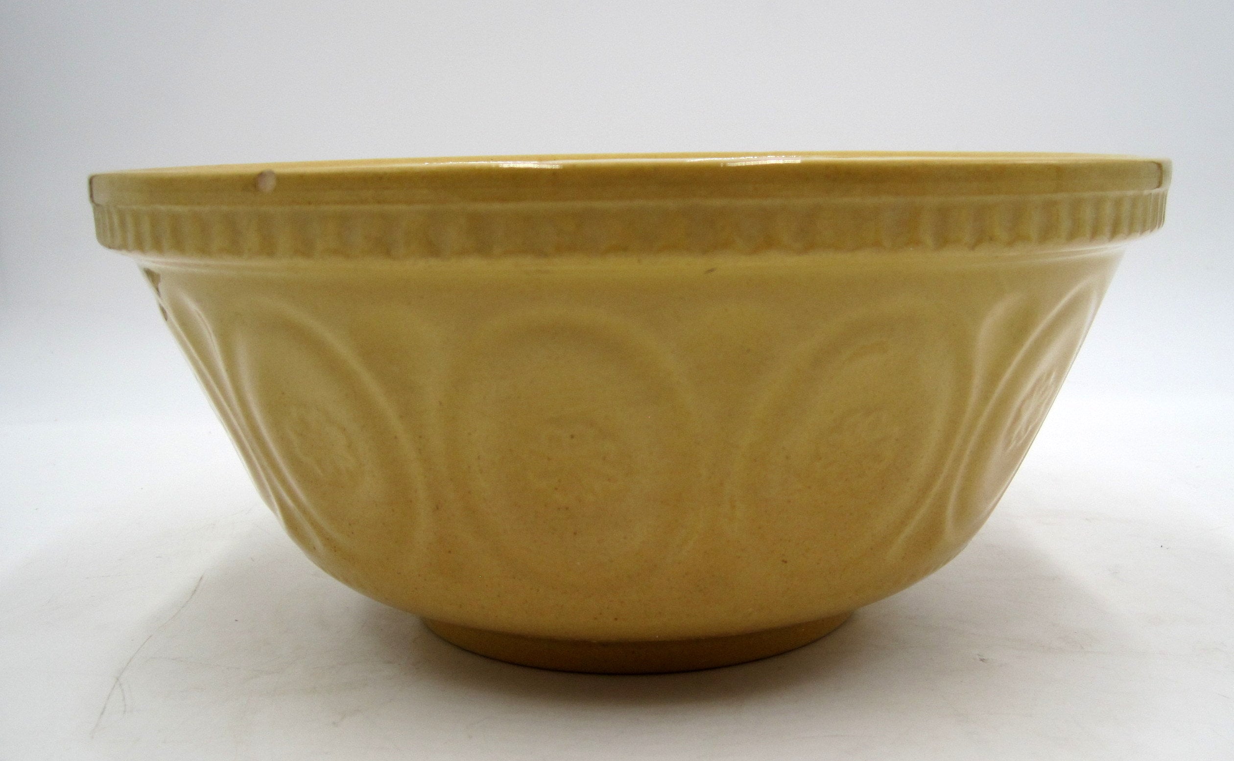 Antique Yellow Ware TG Green Made in England Mixing Bowl Large 10.5 ...