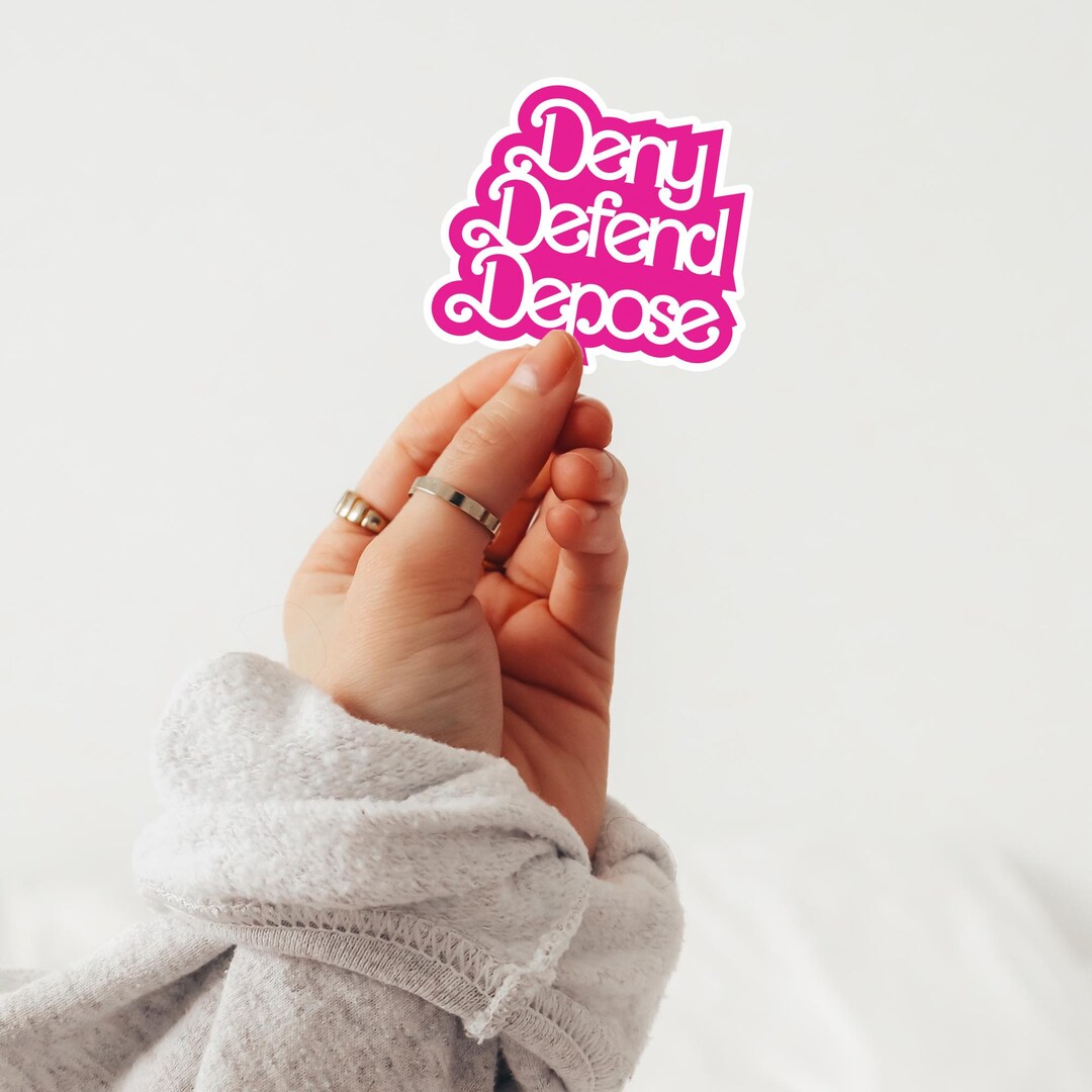 Deny Defend Depose Sticker Resistance Sticker Liberal Gifts for ...