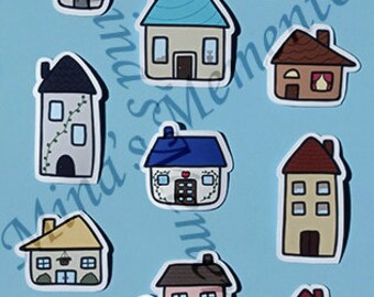 Building Stickers Large Washi Sticker Flakes Sticker Pack - Etsy