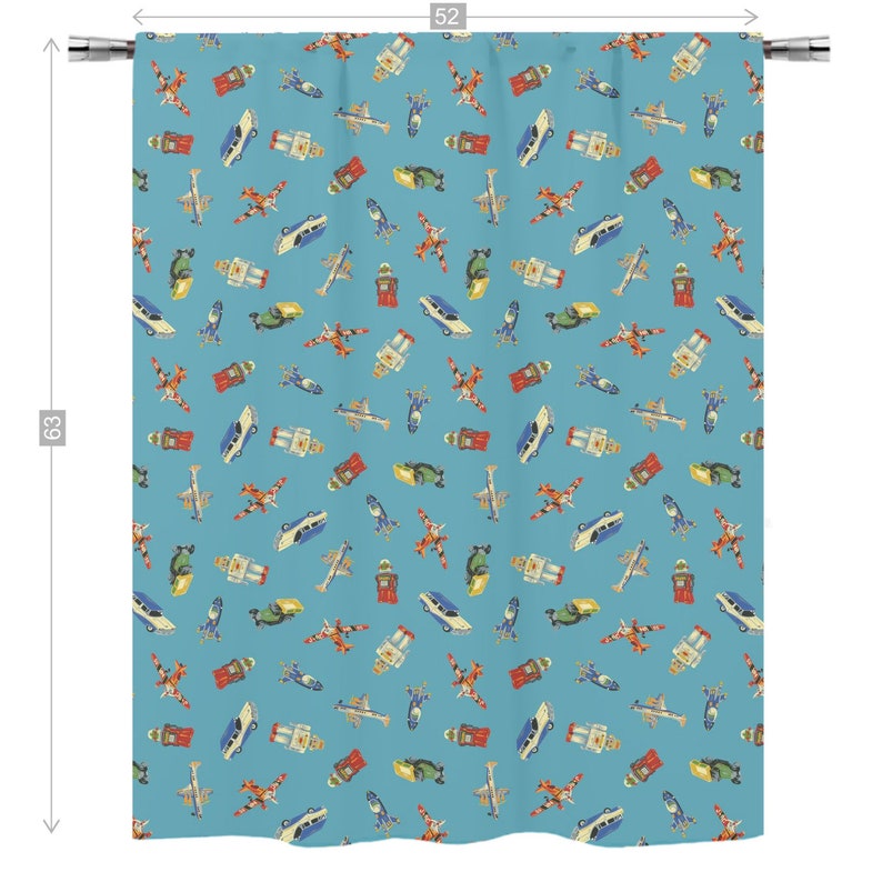 Vintage Toys Curtain Single Panel Curtain Playroom Curtains - Etsy