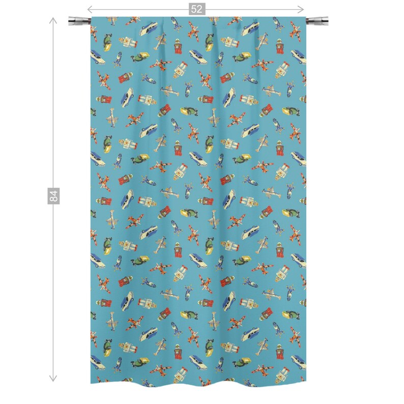 Vintage Toys Curtain Single Panel Curtain Playroom Curtains - Etsy