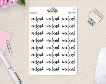 Weekend Planner Stickers Erin Condren Life Planner ECLP 20 - Etsy
