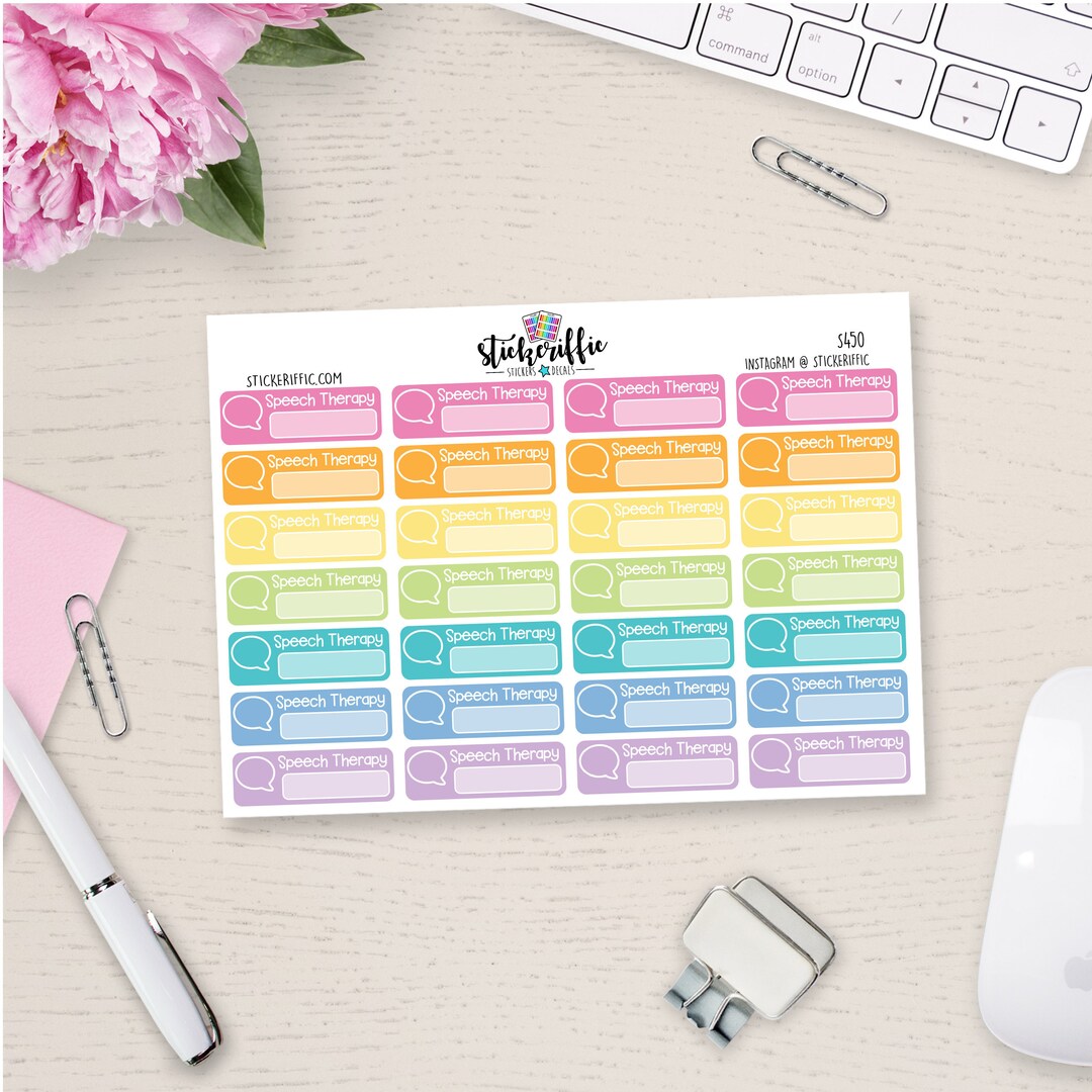 Speech Therapy Appointment Tracking Planner Stickers Pastels S450 - Etsy