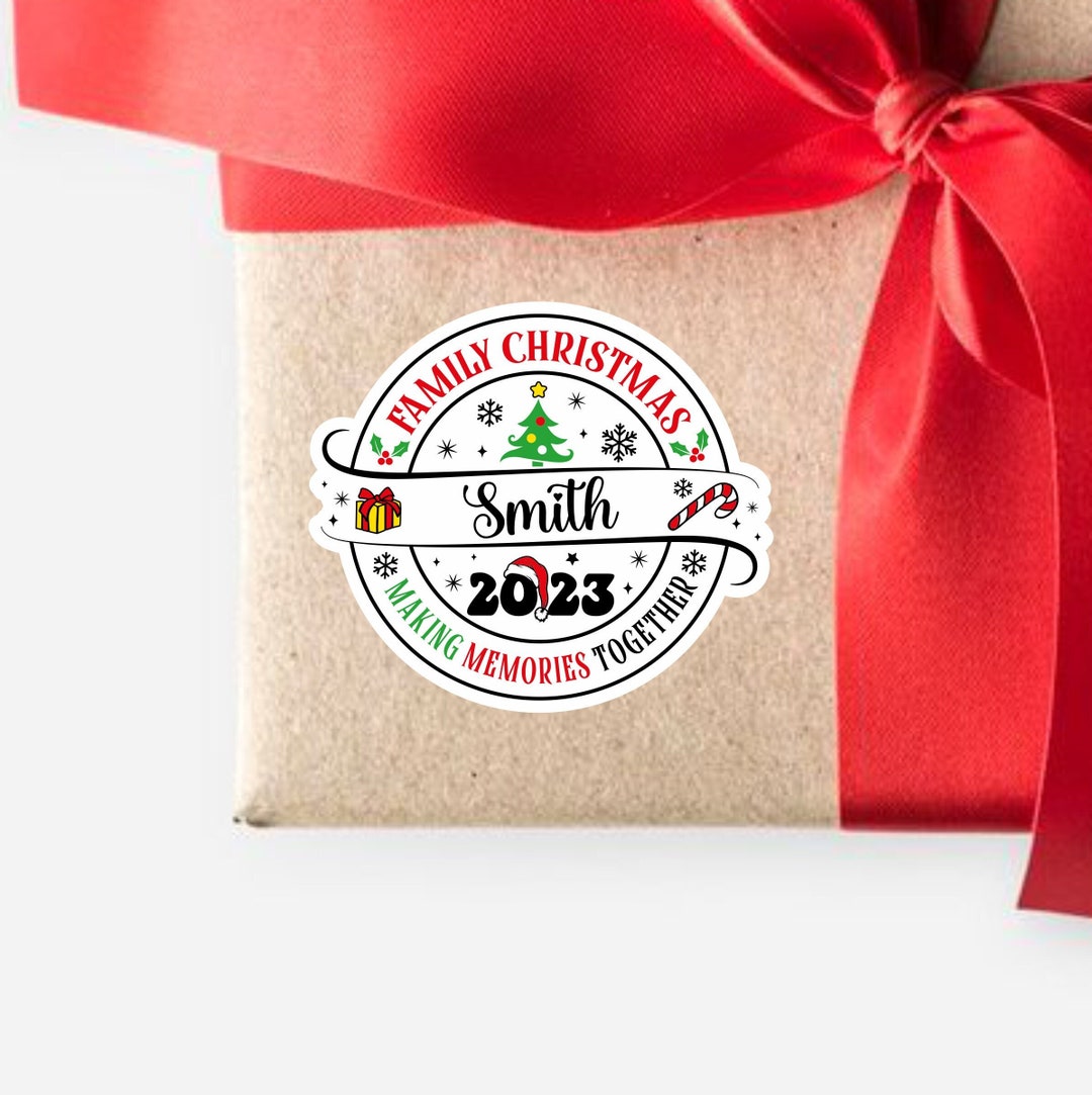 Personalized 2023 Family Christmas Stickers Christmas Doodles Gifts ...