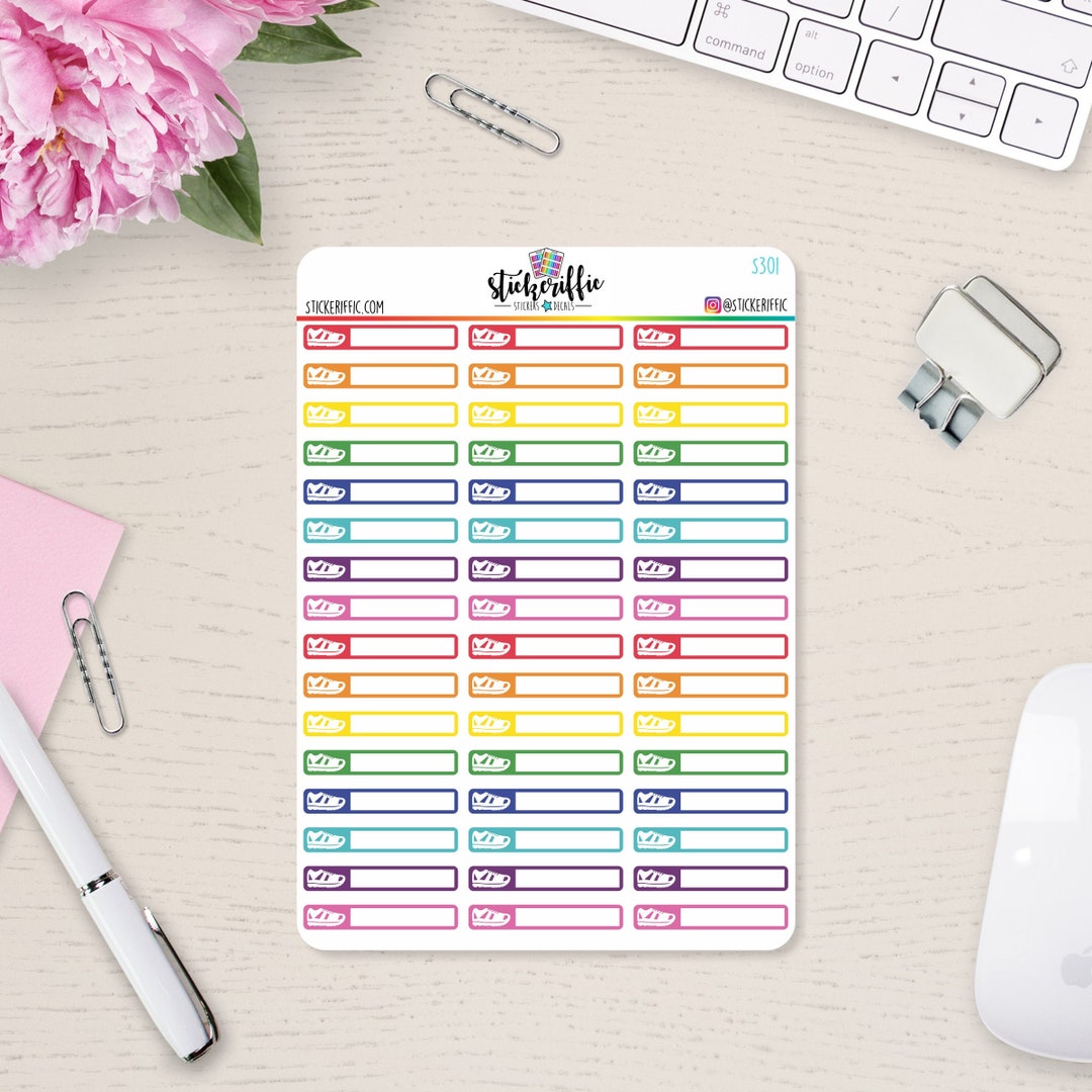 Daily Steps Vinyl Planner Stickers Rainbow S301 - Etsy