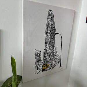 Line Drawing : New York City - Flat Iron - Etsy