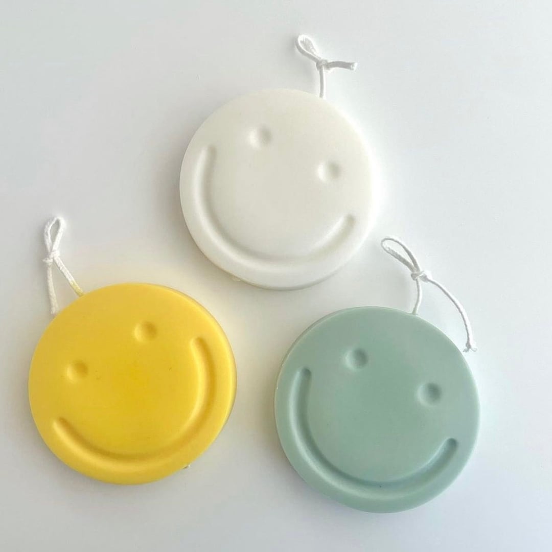 Large Smiley Face Candle, Smiley Face Decor, Y2k Decor, Room Decor ...