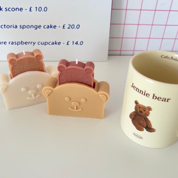 Bear Toaster Candle Aesthetic Room Decor Retro Home Decor - Etsy UK