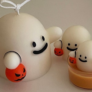 Halloween Ghost Candle Set, Ghost Candle, Spooky Candle, Halloween ...