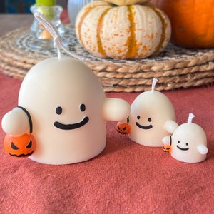 Halloween Ghost Candle Set, Ghost Candle, Spooky Candle, Halloween ...