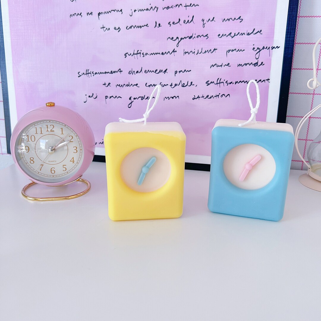 Alarm Clock Candle | Pastel Danish Decor | Aesthetic Home Decor | Retro ...
