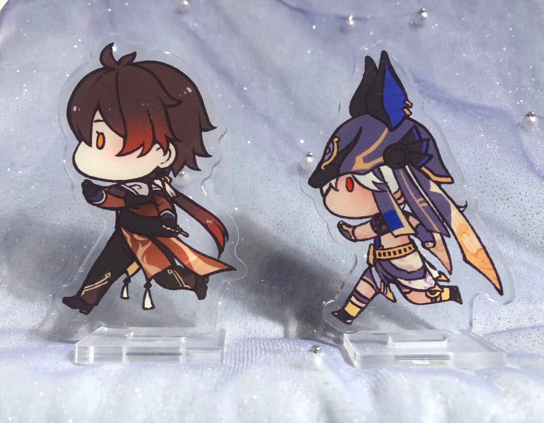 Hikari-genshin Impact Chibi Cyno Zhongli Running Double-sided Acrylic ...
