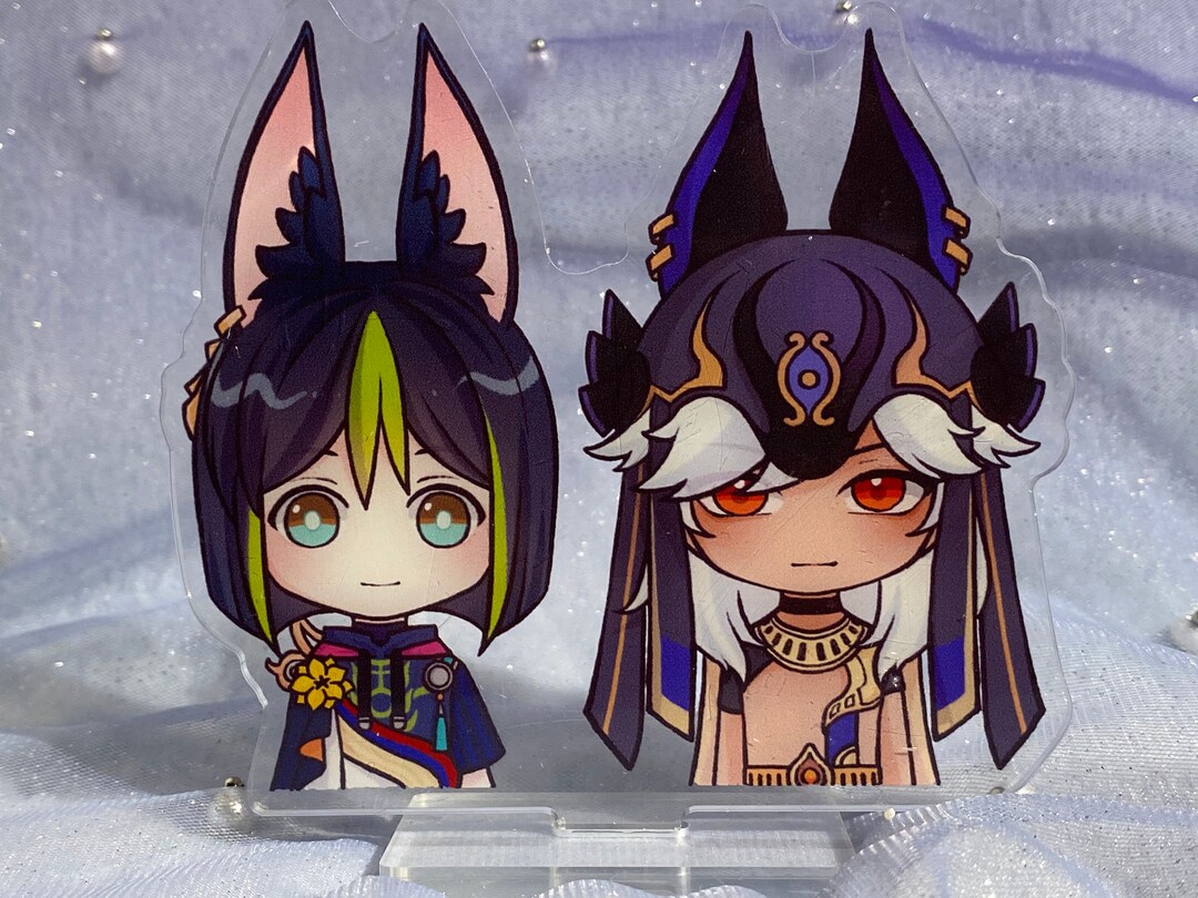Hikari-genshin Impact 4 Chibi Cyno Tighnari Double-sided Acrylic Stand ...
