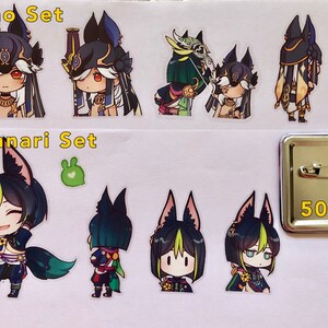 Hikari-genshin Impact Chibi Sumeru Boys Tighnari Cyno Sticker Set - Etsy