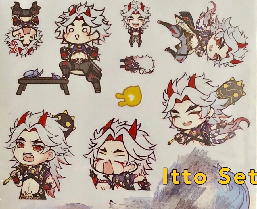 Hikari-genshin Impact 6x8 Full Sheet Chibi Arataki Itto - Etsy