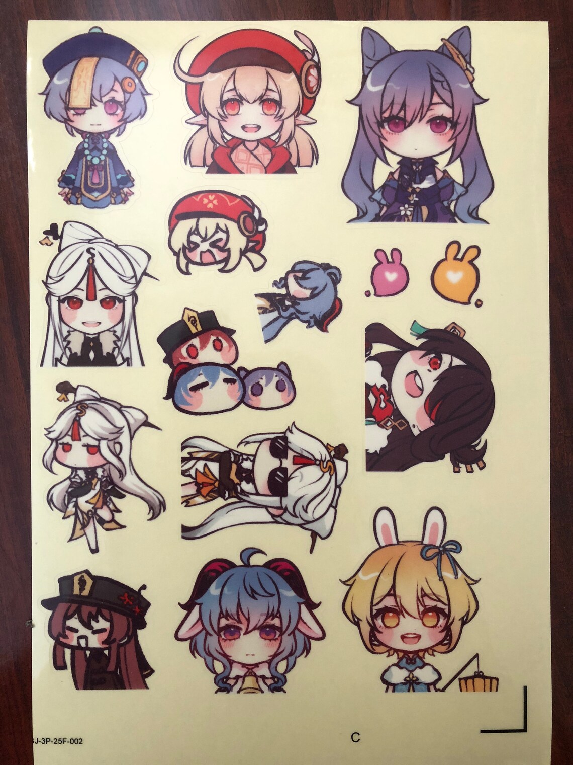 Hikari-genshin Impact Chibi Stickers Fullsheet - Etsy