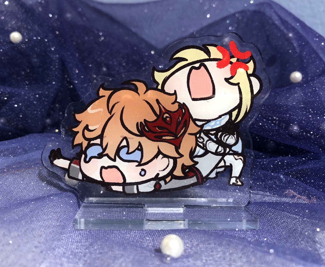 Hikari-genshin Impact Chibi Lumine X Childe Double-sided - Etsy Australia