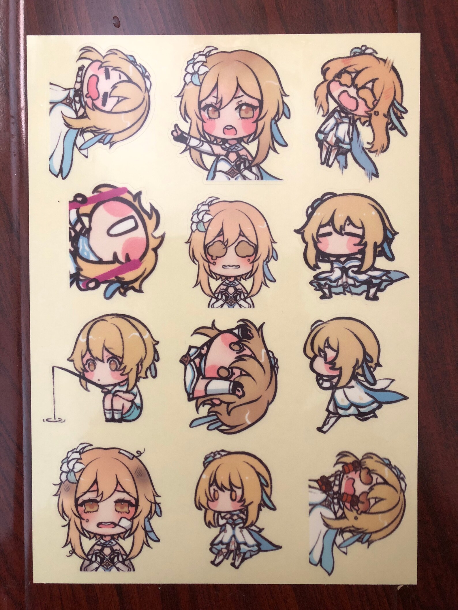 Hikari-genshin Impact Chibi Stickers Fullsheet - Etsy