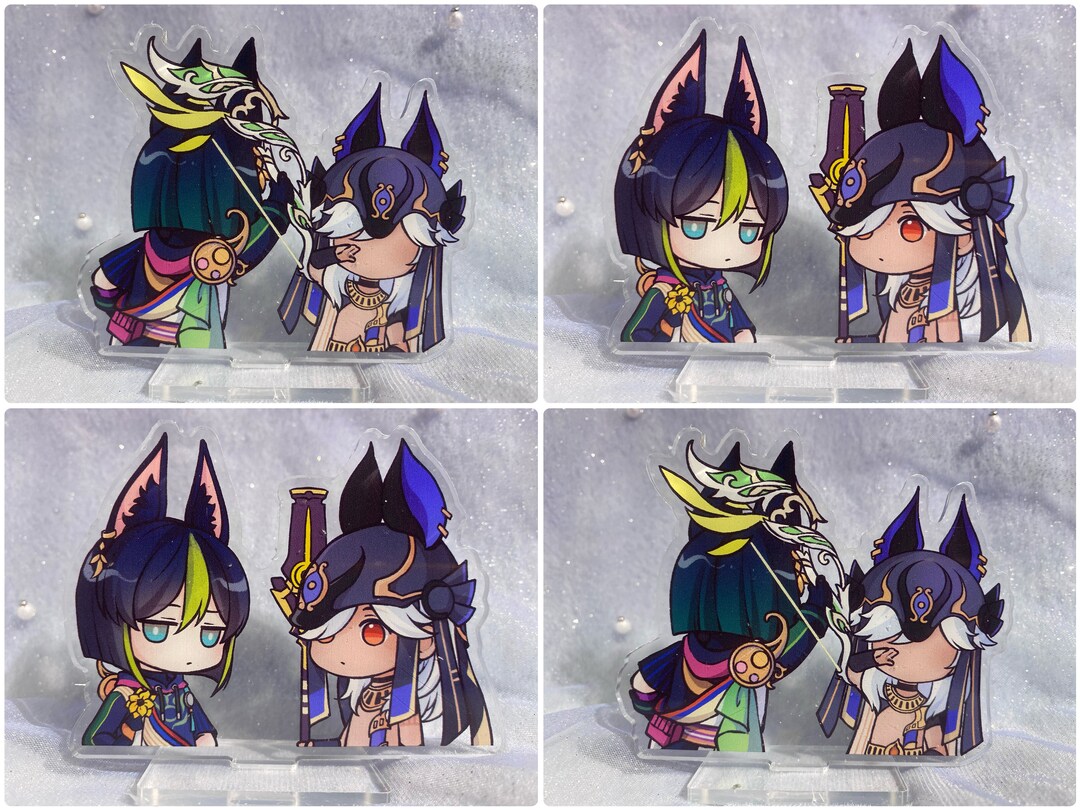 Hikari-genshin Impact 4 Chibi Cyno Tighnari Double-sided Acrylic Stand ...