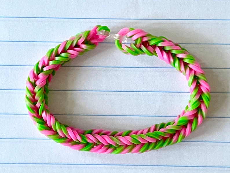 Watermelon Pink & Green Handmade Friendship Bracelet - Birthday Gift ...