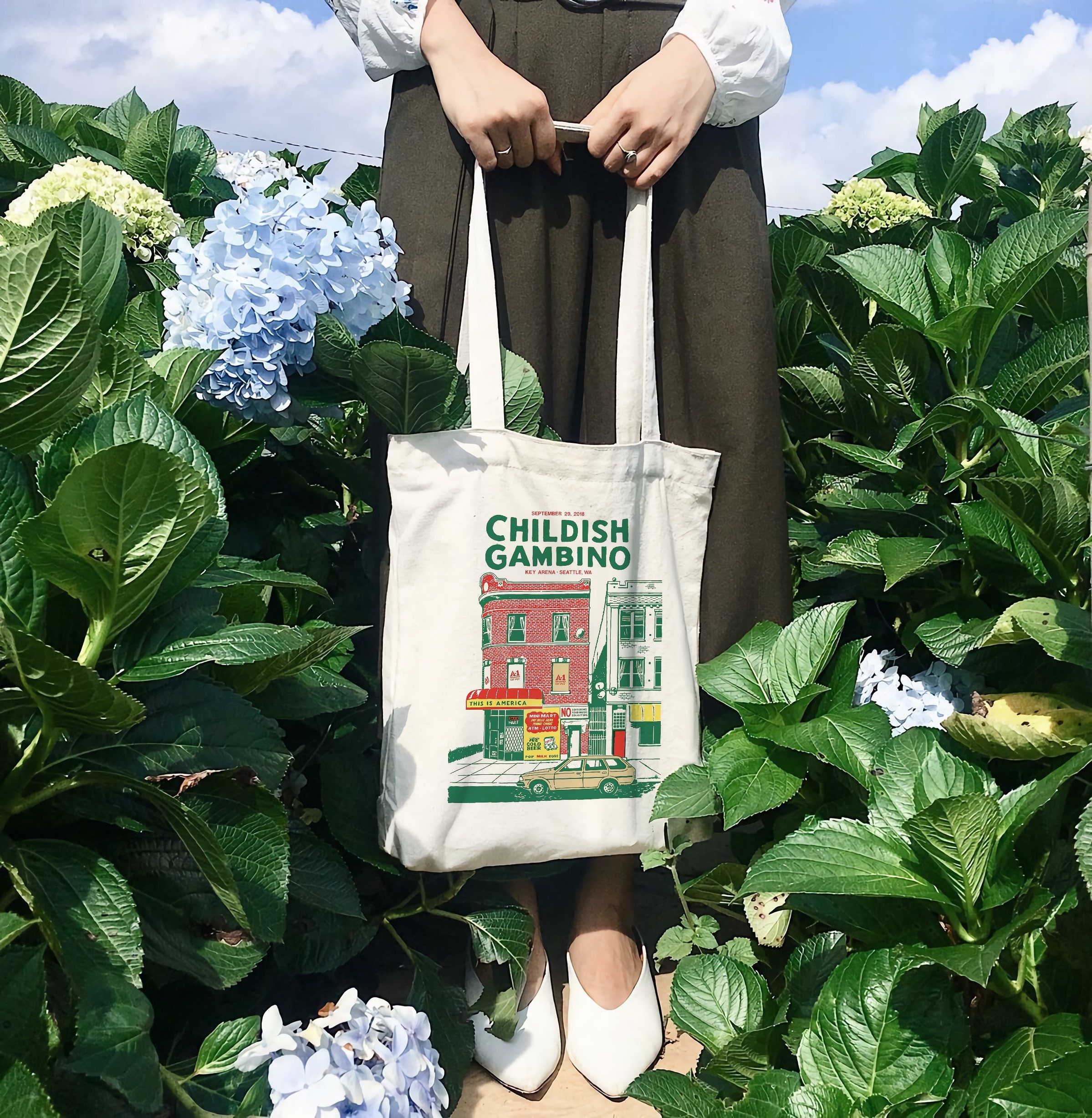 Canvas Tote Bag Illustration Tote Bag Vintage Childish Gambino Tote Bag ...