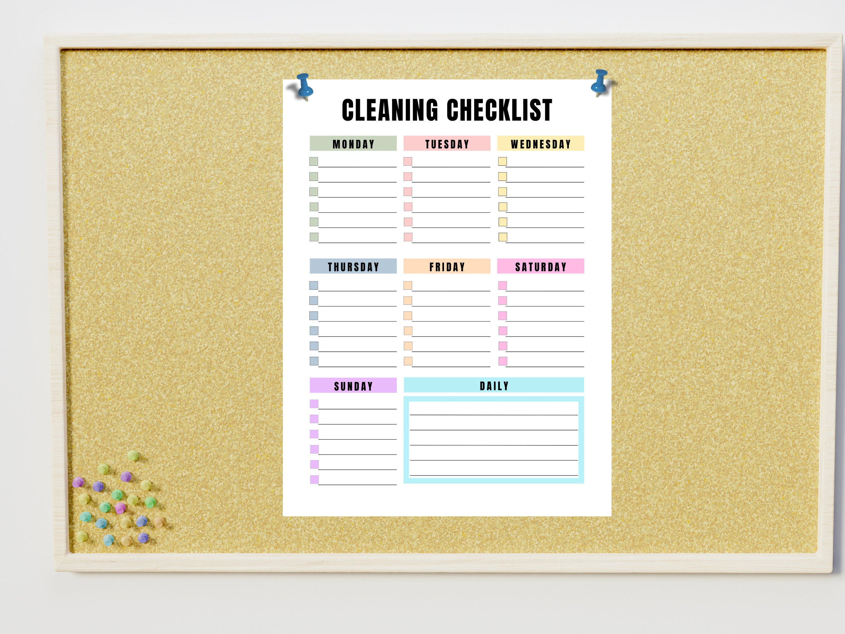 Editable Chore Chart for Cleaning, Stay Organized for Back to School ...