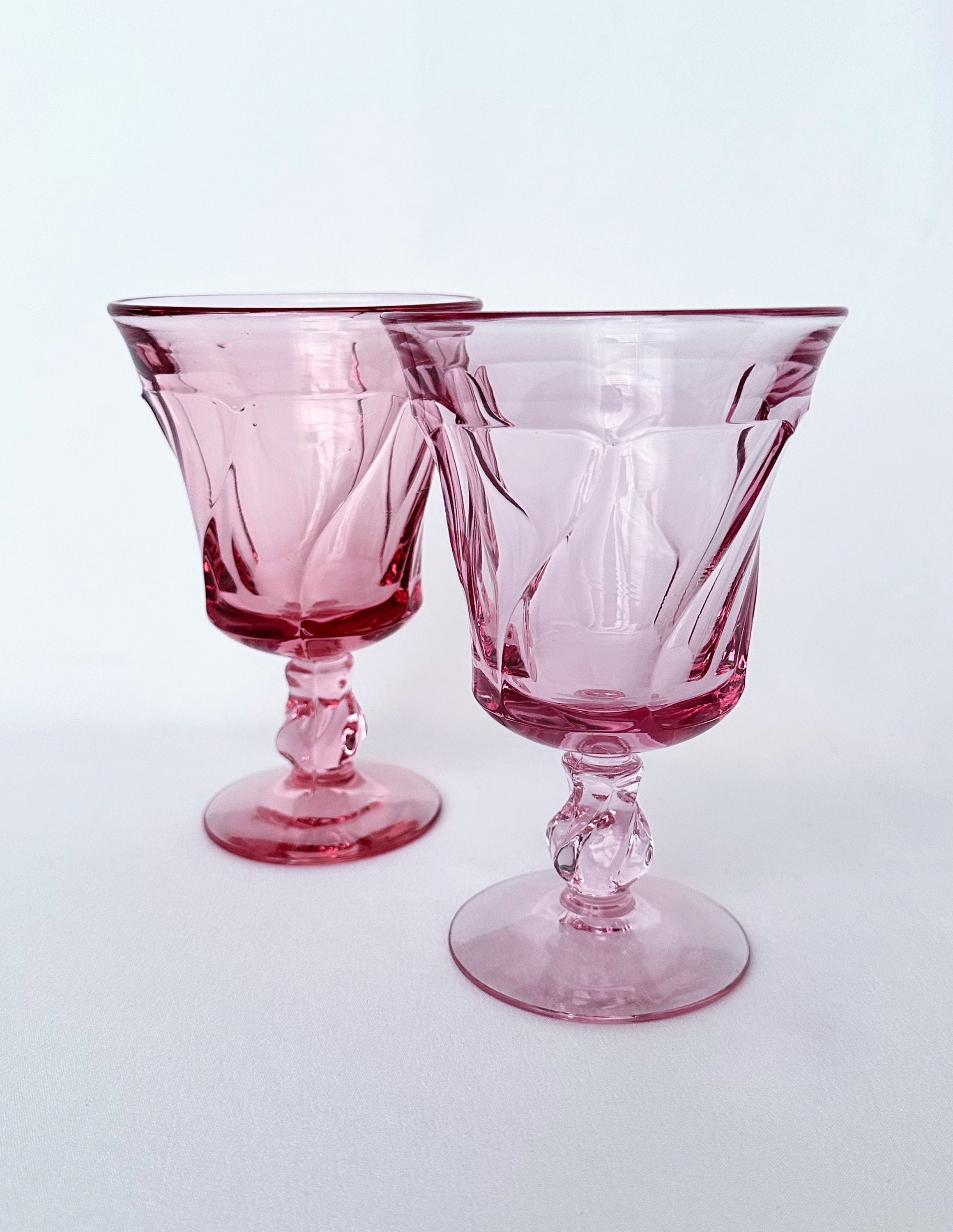 Pink water goblets store