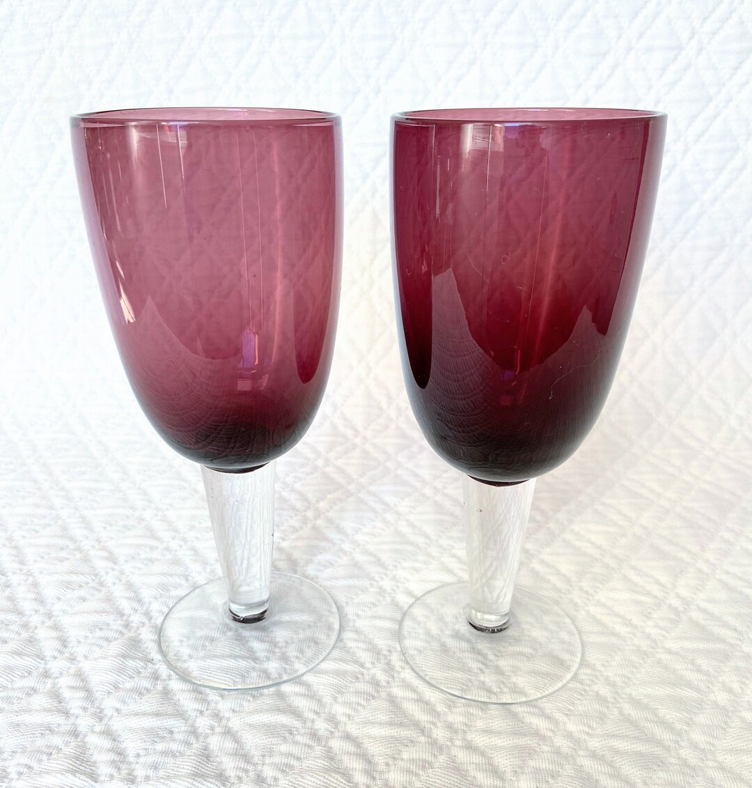 Wine Glass Wine Goblet Purple Glassware Amethyst Drinkware Barware ...