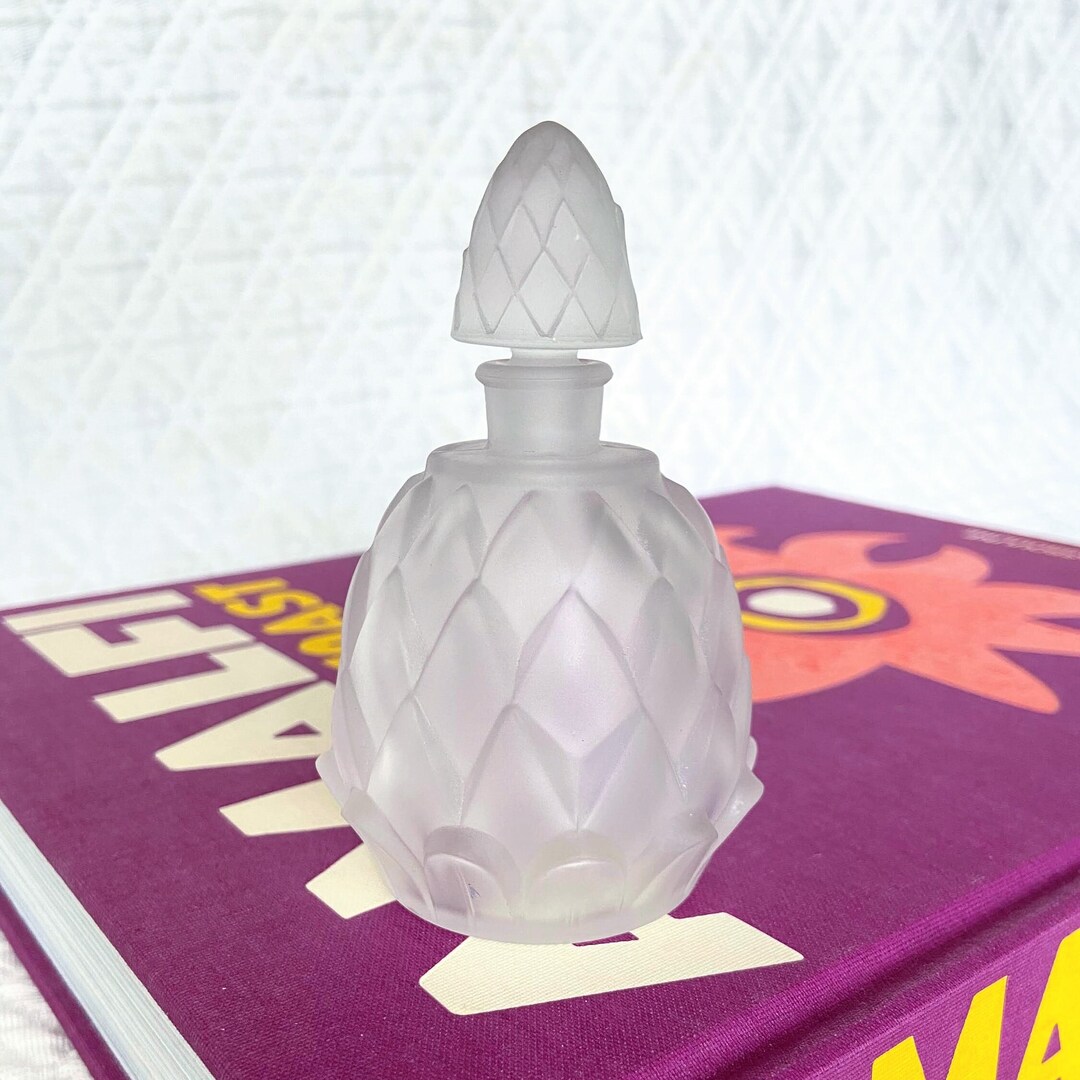Perfume Decanter Vintage Perfume Bottle Satin Glass Frosted Glass ...