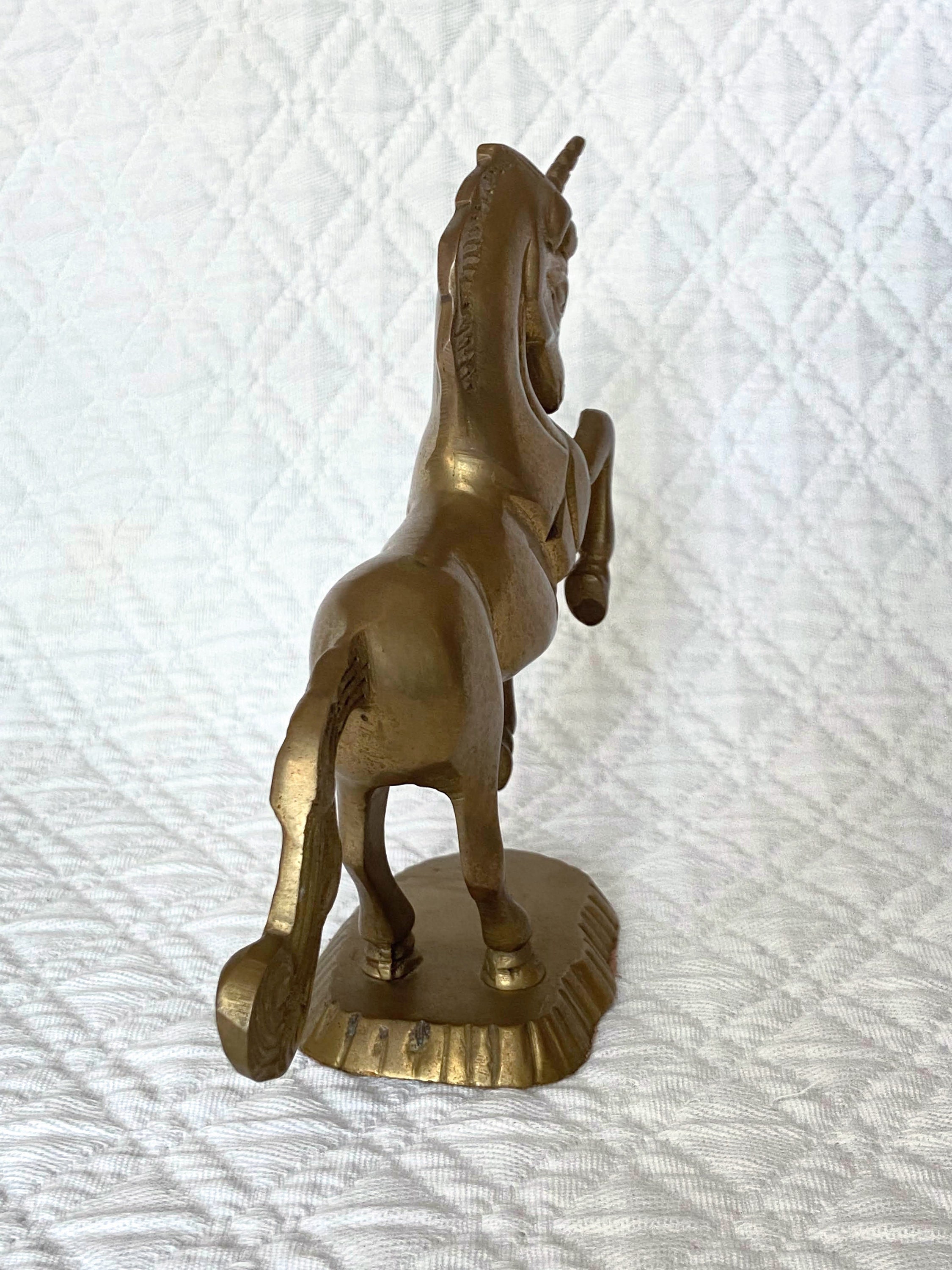 Brass Unicorn Sculpture Figurine Vintage Brass Statue Girls Room Decor ...