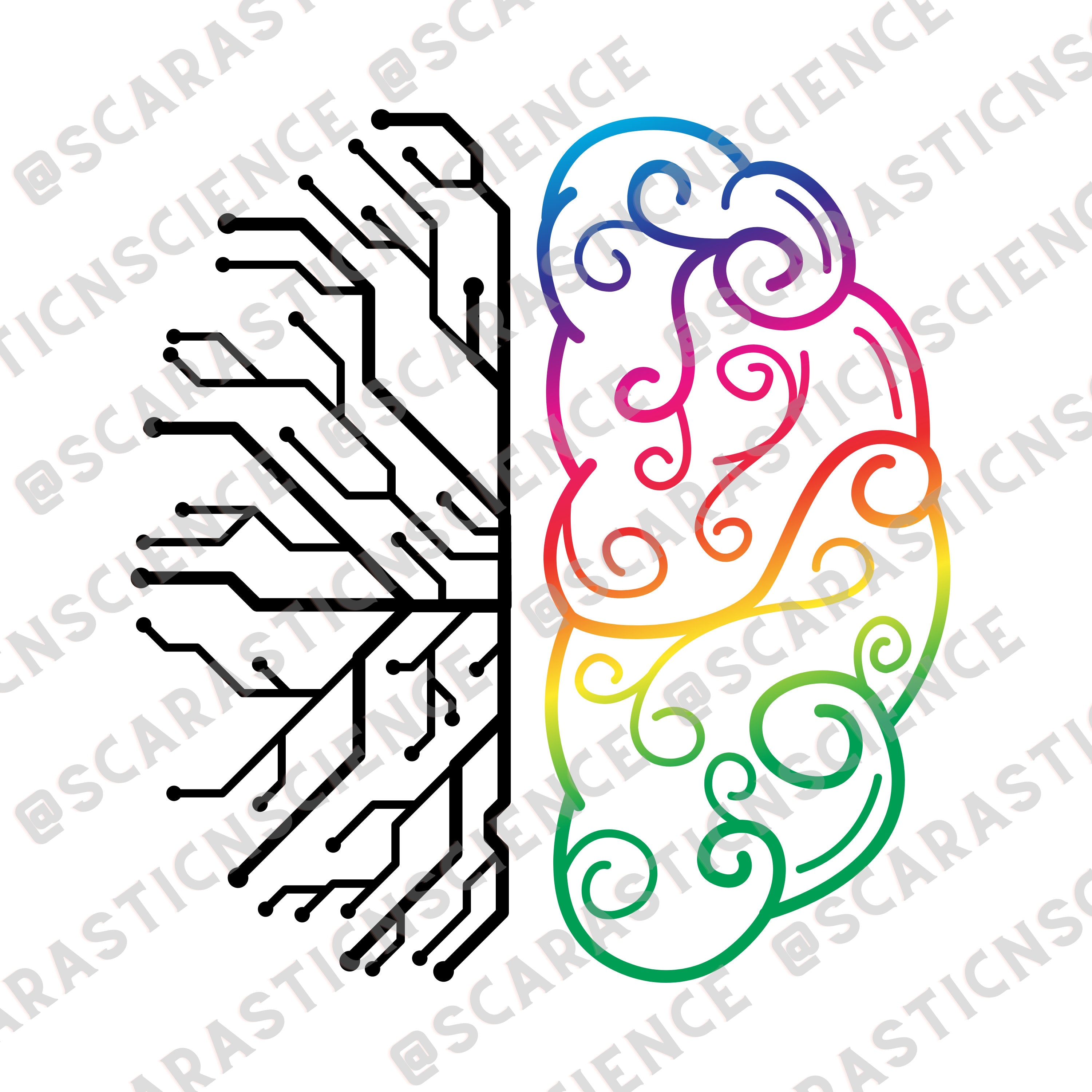 Left Brain/right Brain- Svg,png,andjpeg File - Etsy
