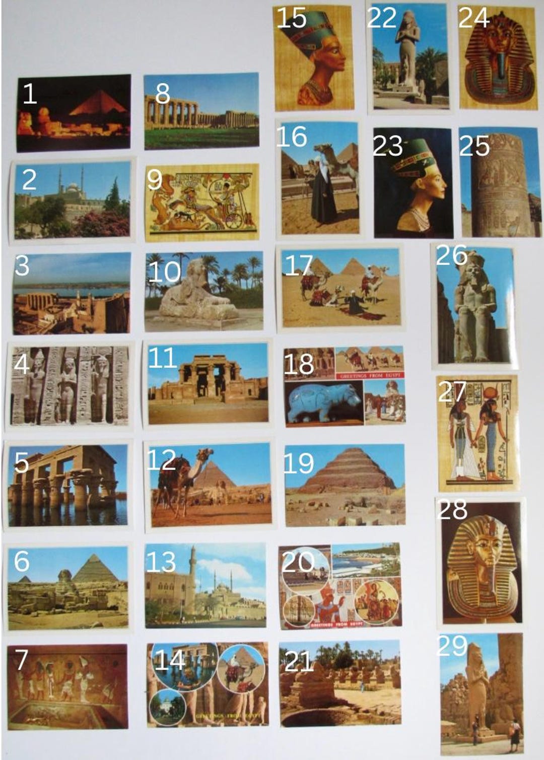 Egyptian Postcards - Mix & Match - Choose Your Favorites Ancient Egypt ...