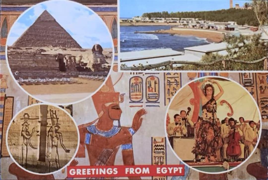 Greetings From Egypt. Imported/vintage Postcard. Arabic and English ...