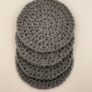 Handmade Crochet Coasters, Set of 4, 20 Color Options - Etsy